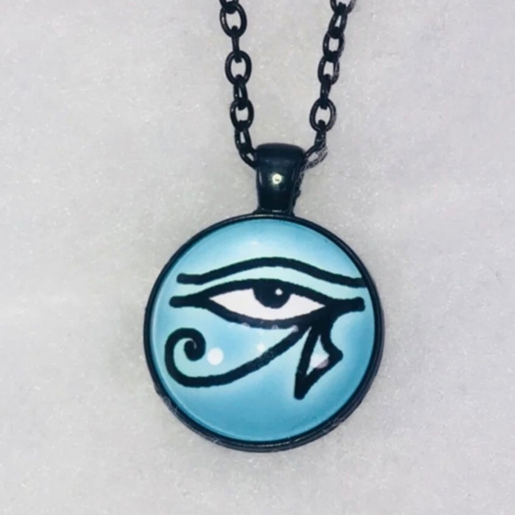 Jewelry | Eye Of Horus Blue Horus Amulet Necklace New | Poshmark